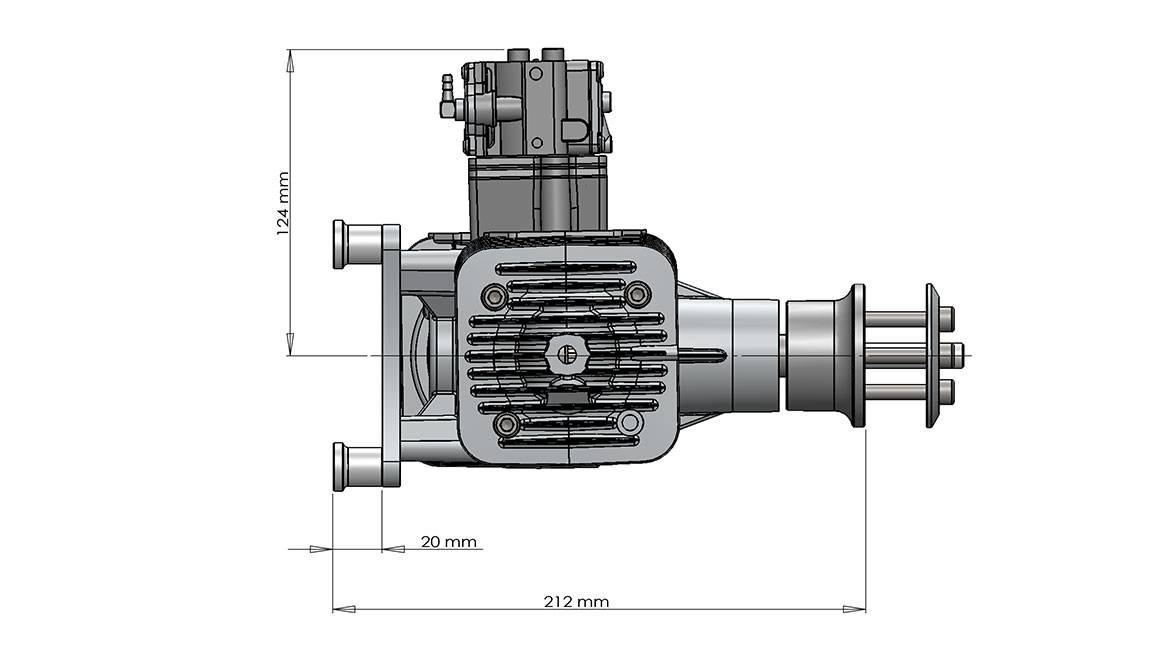 DLE170 Twin-Cylinder 2-Stroke 170cc Gasoline UAV Engine – Ultra Heavy-Lift Power for RC ...
